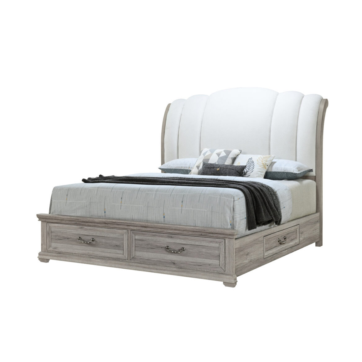 Everly Quinn Rowan Natural Queen Bed With Storage - Wayfair Canada