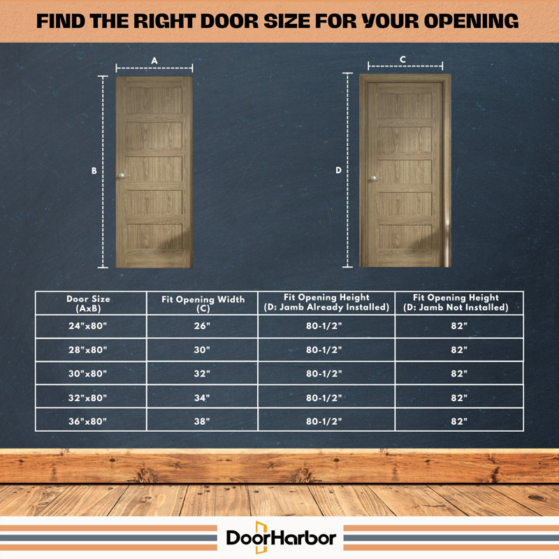 solid wood door sizes
