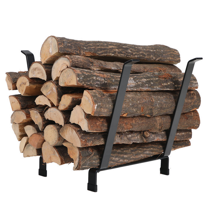 Winston Porter Abhijith 13'' W Metal Log Rack & Reviews | Wayfair