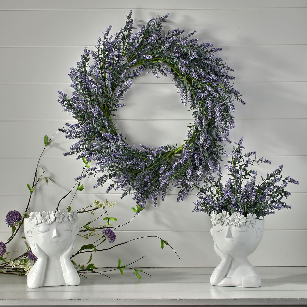 The Holiday Aisle® 8.5" Resin Lady Bust Planter With Flower | Wayfair