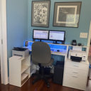 Ebern Designs Ravleen 66'' W L-Shaped Computer Desk with Cube Shelves ...