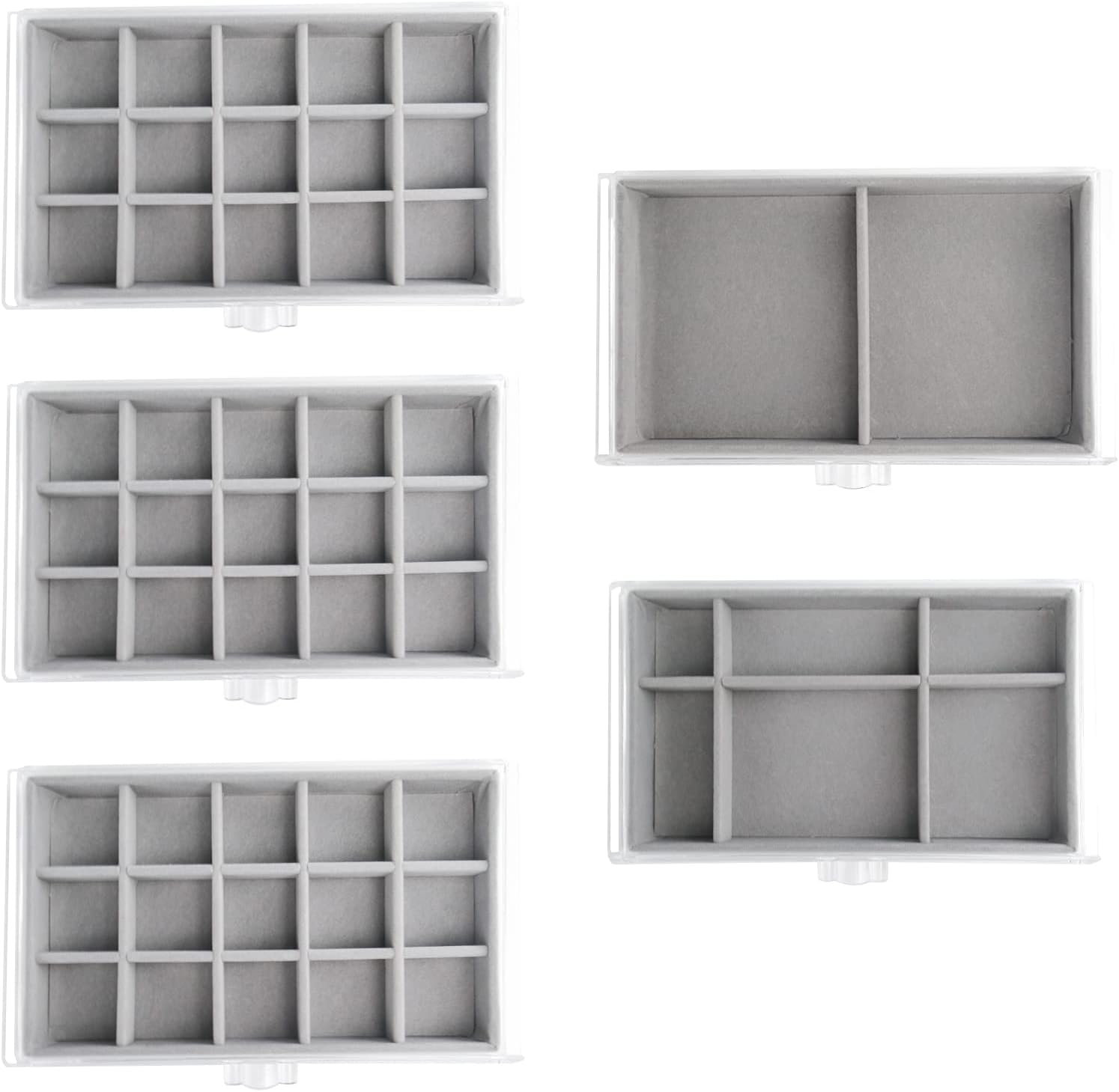 RAPTIZ Acrylic Jewelry Box With 5 Drawers, Clear Earring Storage ...