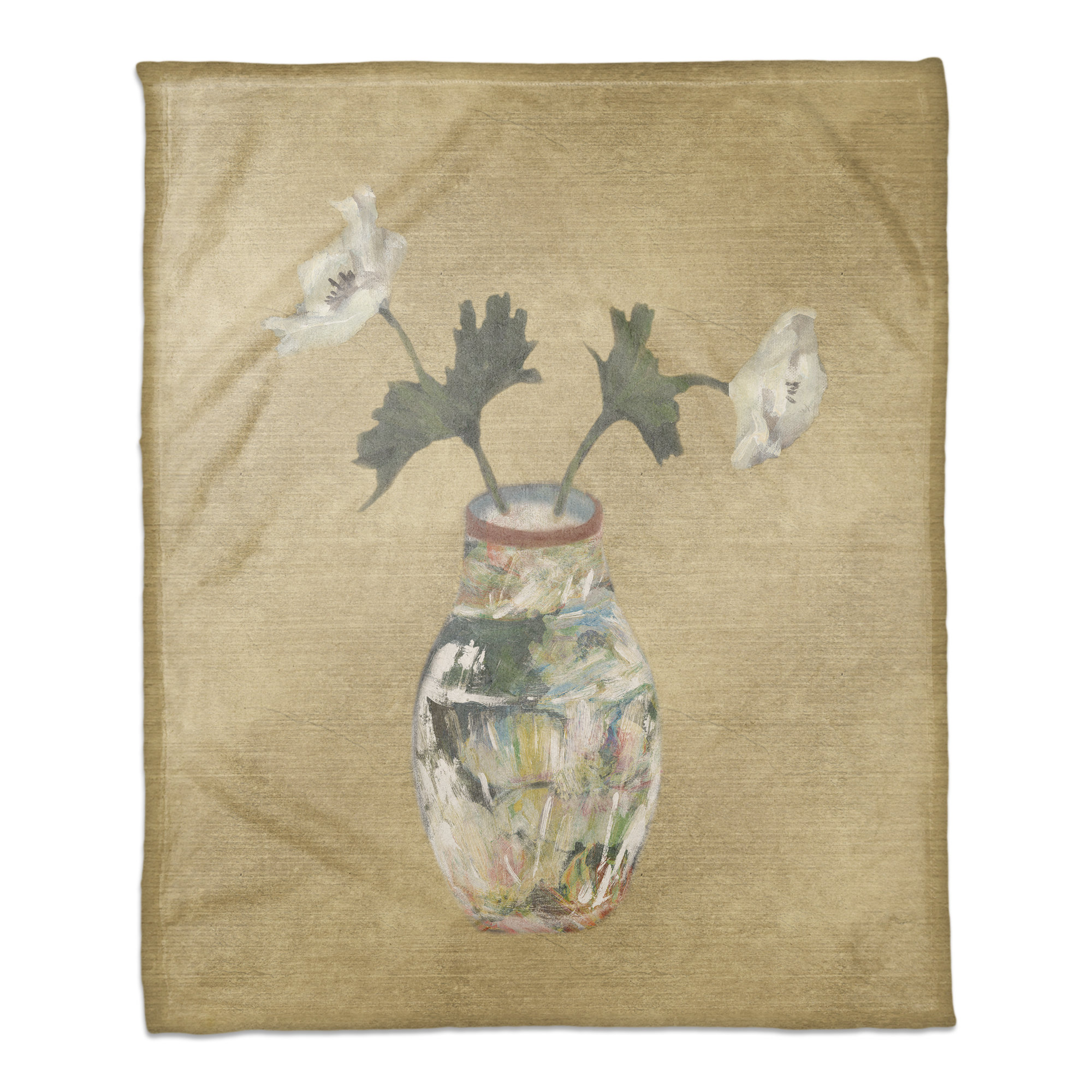 Designs Direct Creative Group Colorful Vase with White Florals Throw ...