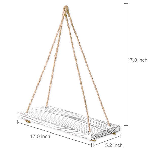 Ophelia & Co. Mcspadden 2 Piece Triangle Solid Wood Floating Shelf ...