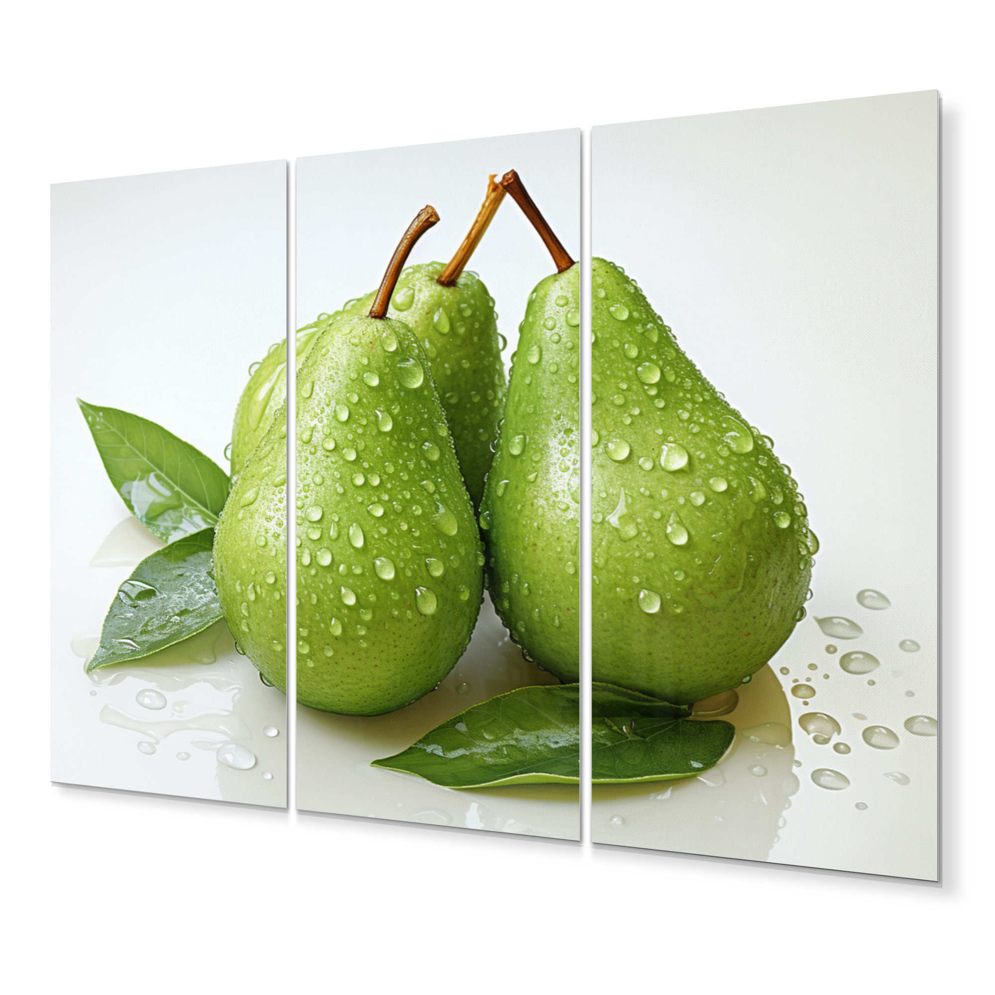 Latitude Run® Fruit Pear Green Pointillism I - Food & Beverage Metal ...