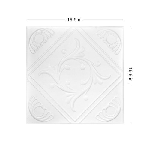 A La Maison Ceilings Diamond Wreath 19.625'' L x 19.625'' W Polystyrene ...