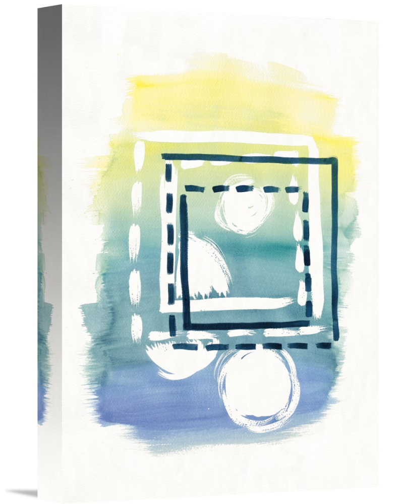 East Urban Home 'Offset Shapes Square' Print on Canvas | Wayfair