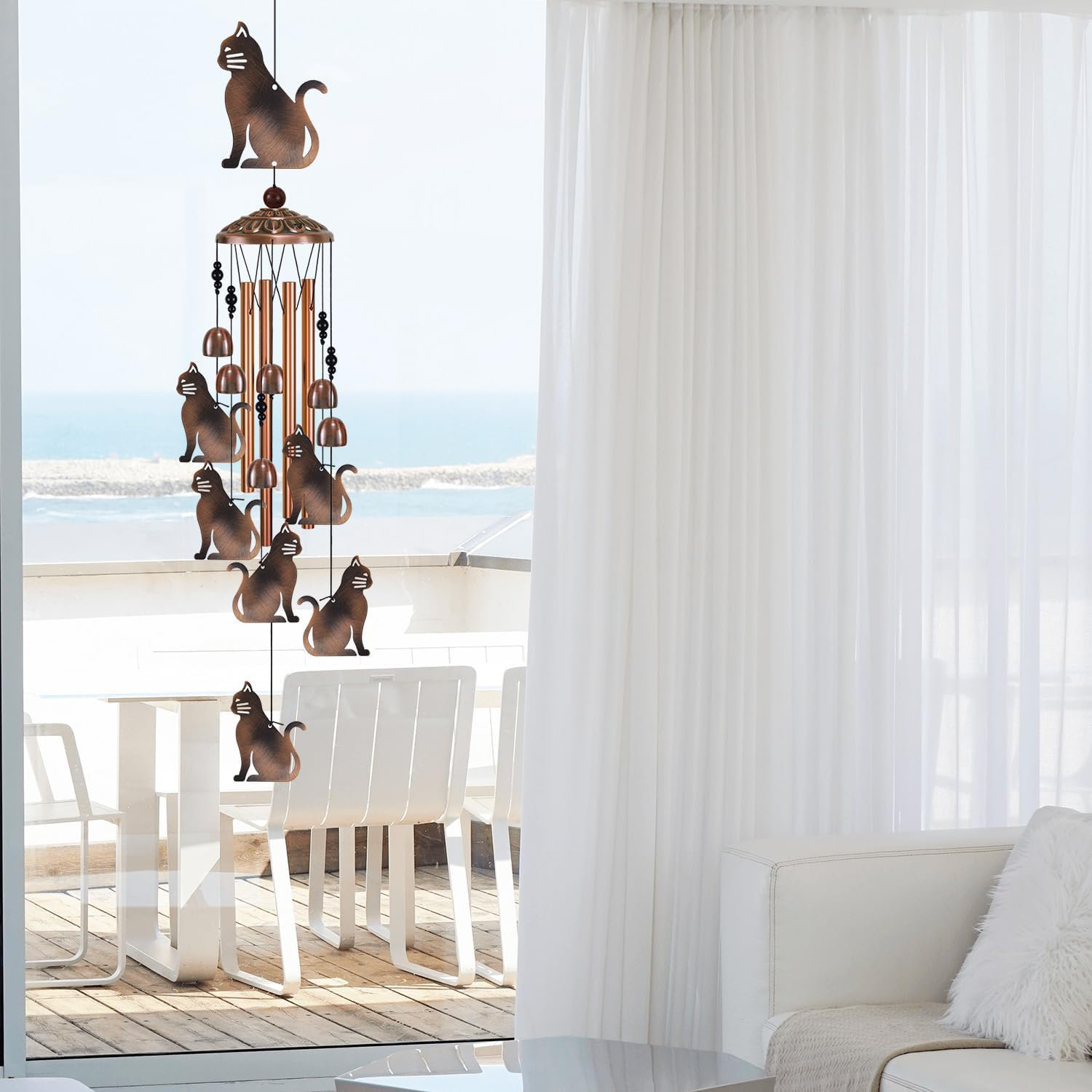 Arlmont & Co. Mobile Cats Wind Chimes For Home | Wayfair