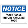 SignMission Wash Hands Before Handling Food Sign | Wayfair