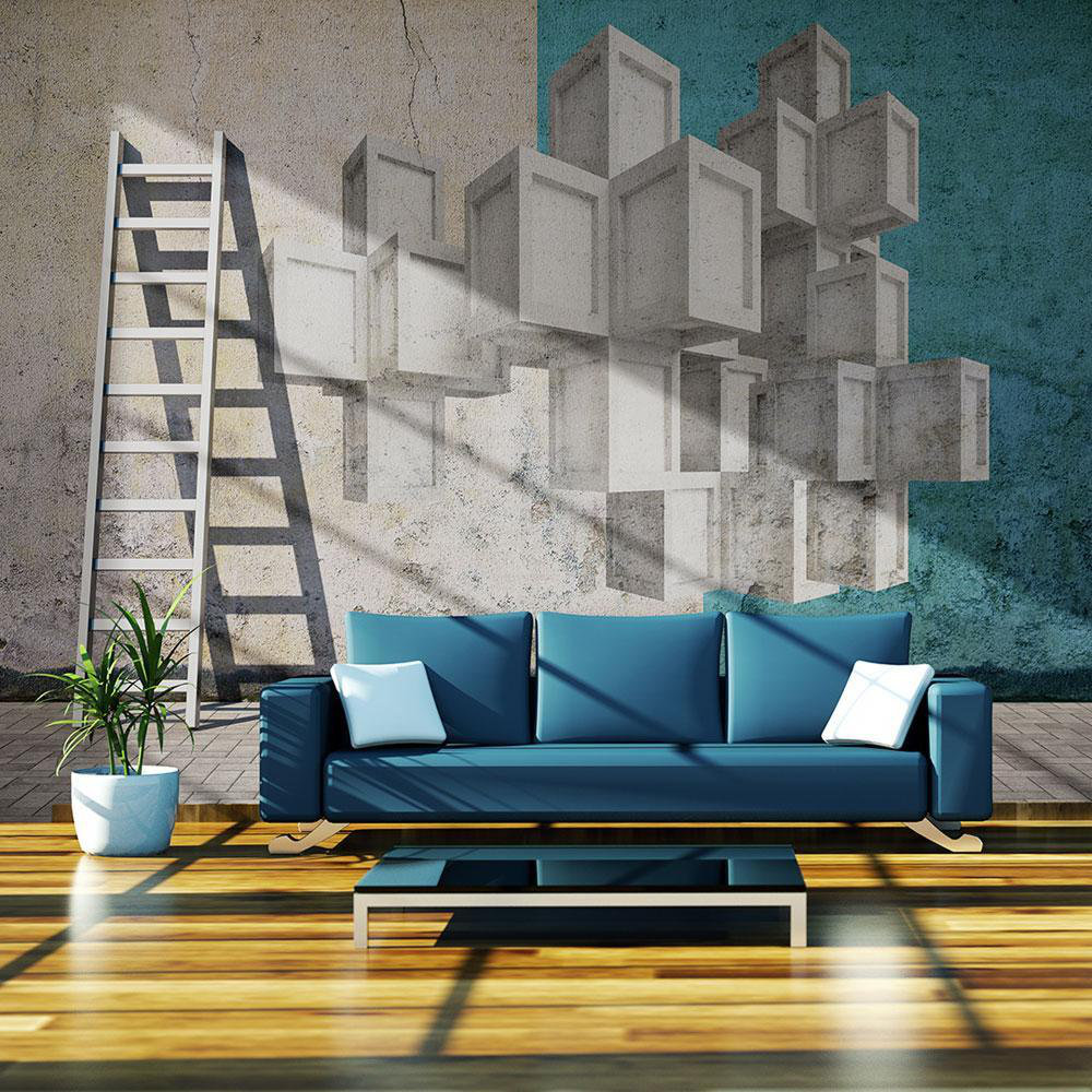 Corrigan Studio Justhin Concrete Blocks Smooth Wall Mural - Wayfair Canada