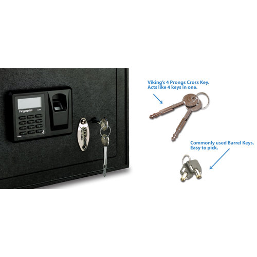 Viking Security Safe VS-52BLX Hidden in Wall Safe Biometric Safe ...