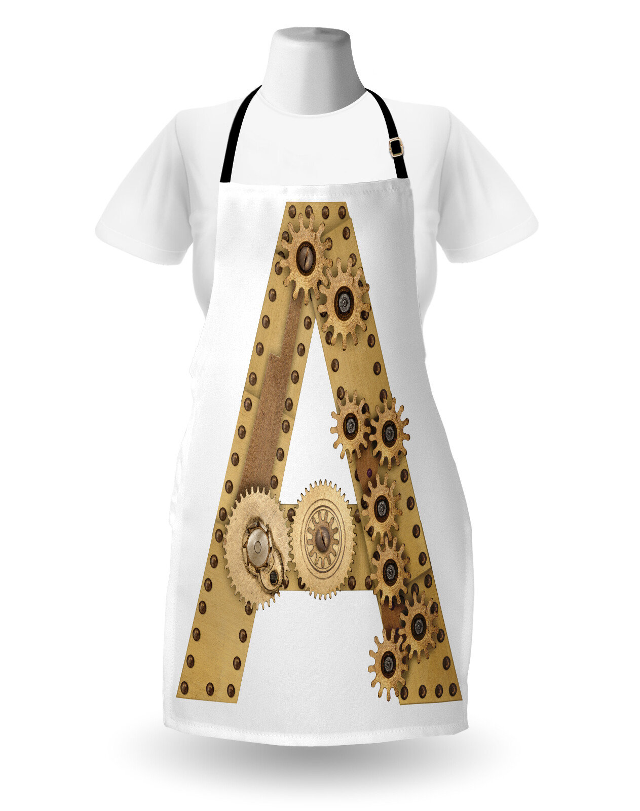 East Urban Home Letter a Apron Unisex, Steampunk Capital, Adult Size ...