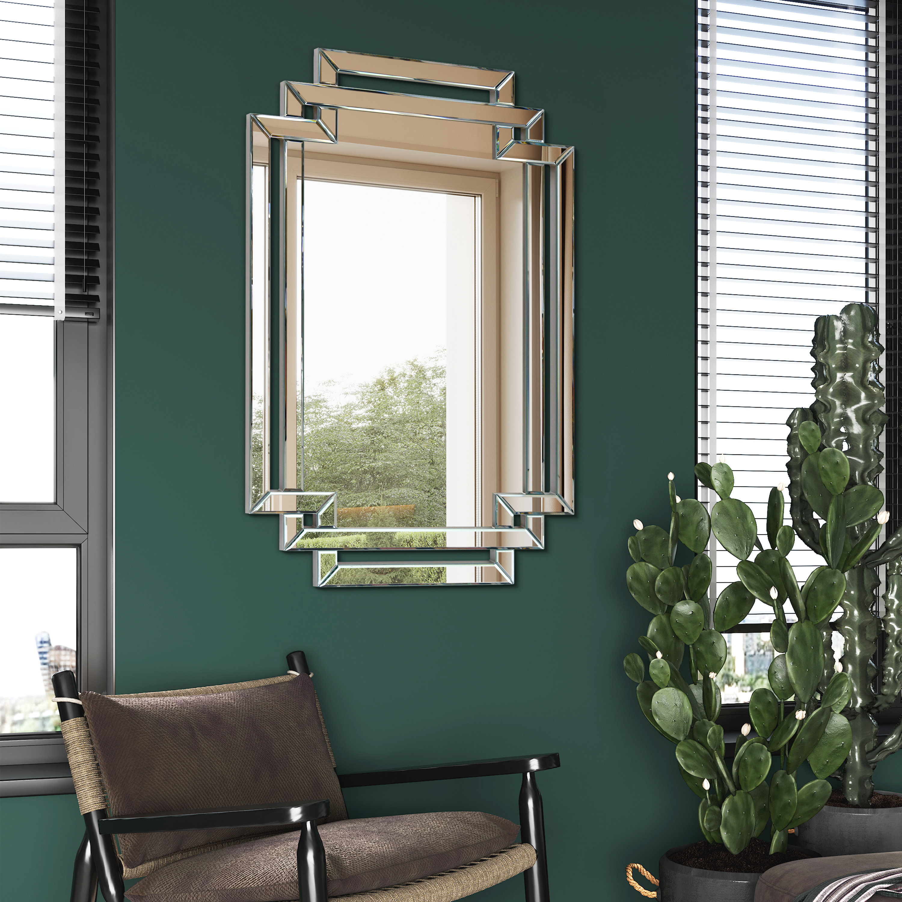 Mercer41 Lulah Glass Rectangle Wall Mirror & Reviews | Wayfair