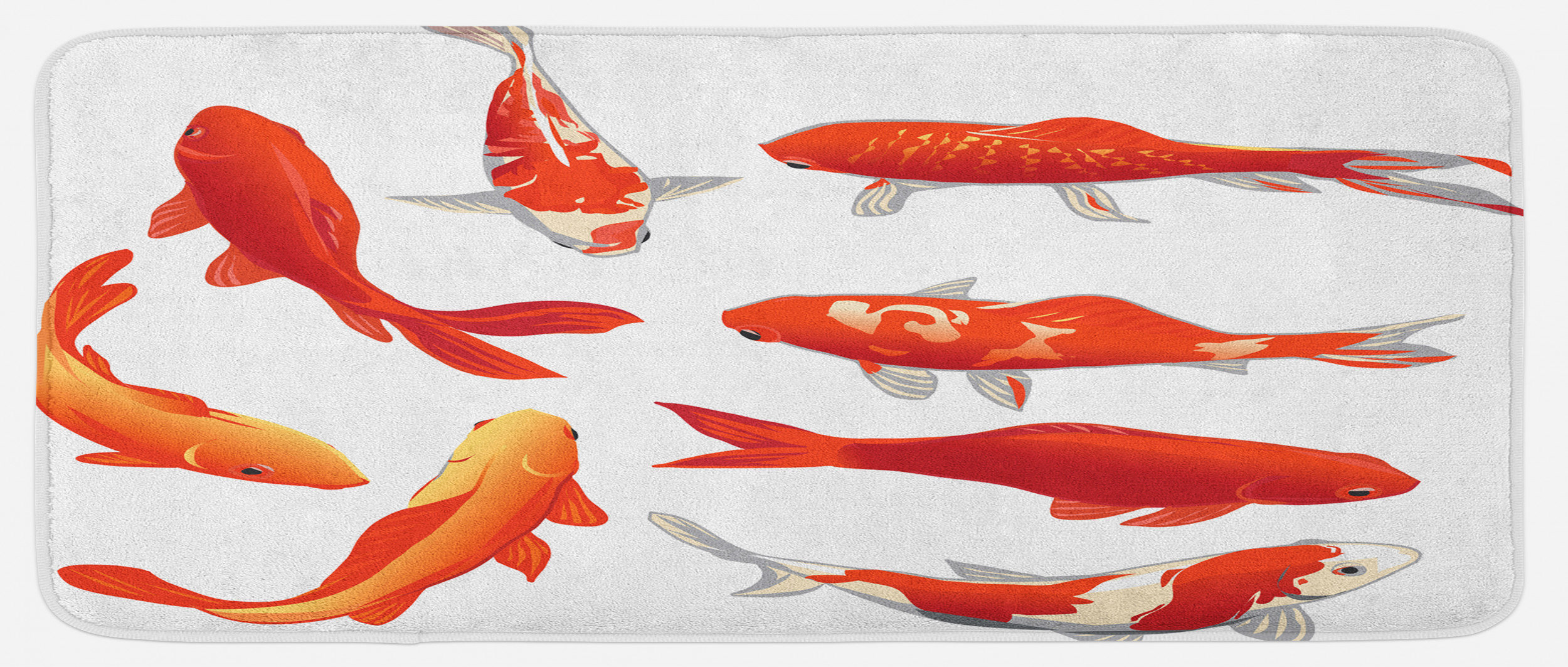 East Urban Home Koi Fish Kitchen Mat | Wayfair