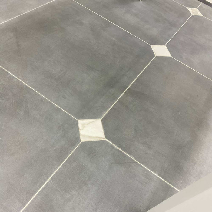 Long Island Mosaics & Tile Studio 24" x 24" Porcelain Concrete Look ...