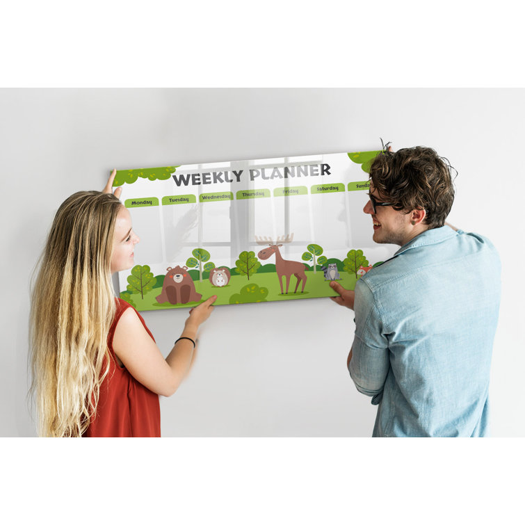 Highland Dunes Lesson Plan Magnetic Wall Mounted Dry Erase Board ...