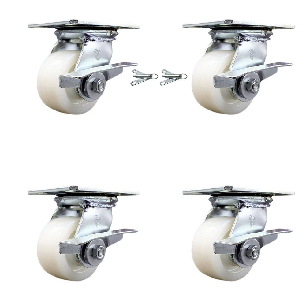 Service Caster 4 Piece Nylon Caster Set | Wayfair