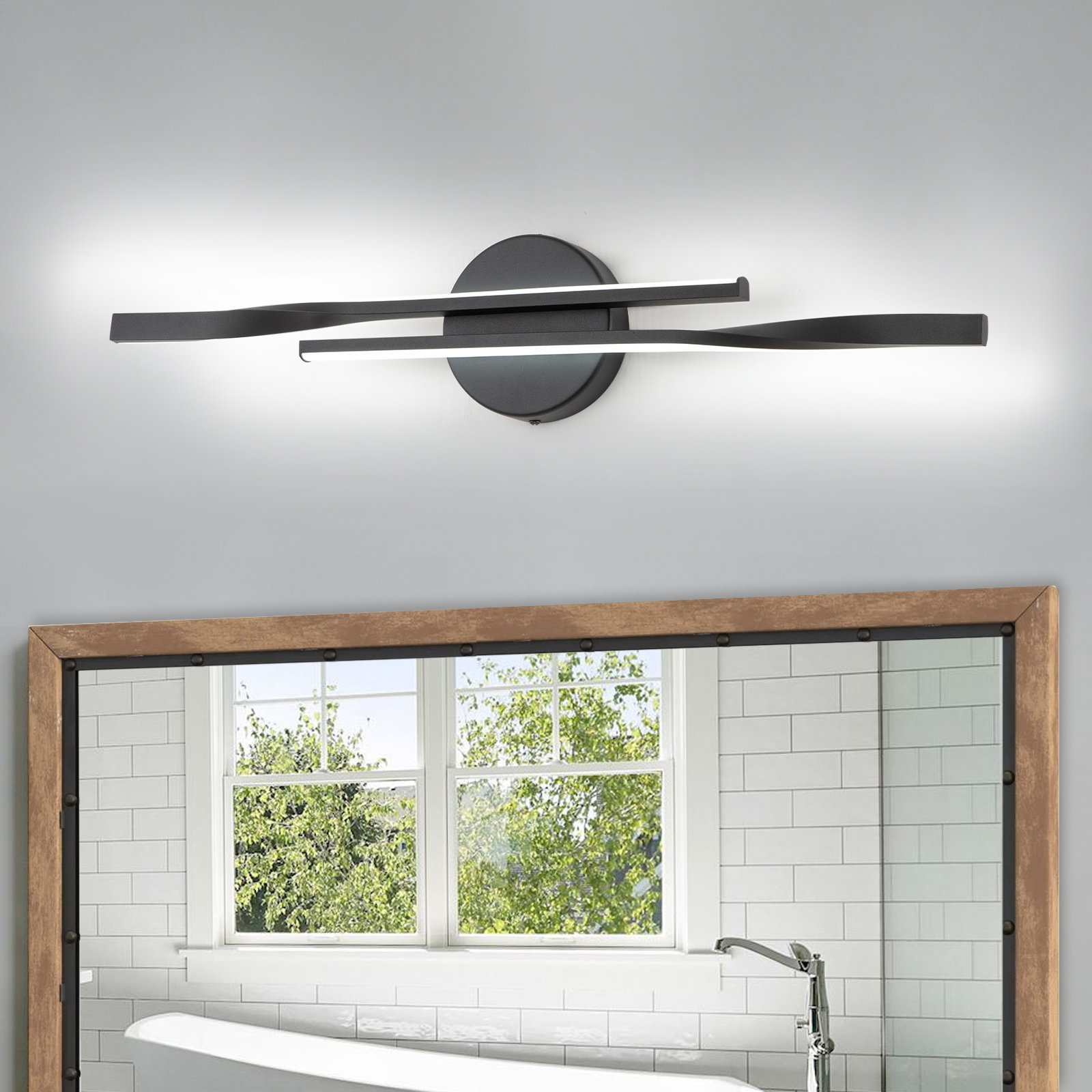 Orren Ellis Shoji 2-Light Dimmable LED Vanity Light & Reviews - Wayfair ...