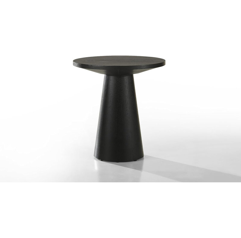 Corrigan Studio® Blissful Nights 20" Matthei Black Round Console Table ...