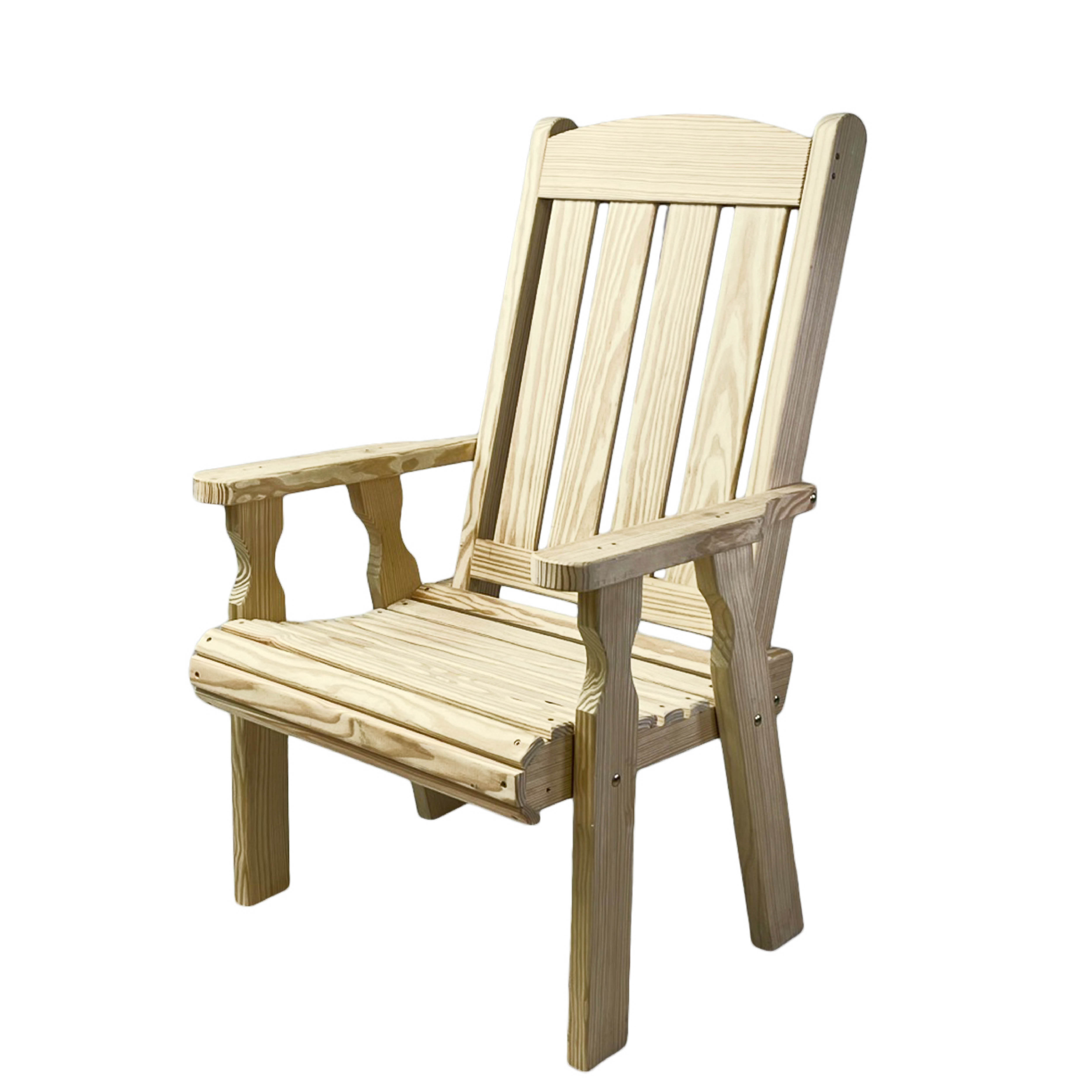 Amish Casual Heavy Duty 600 Lb High Back Mission Treated Patio Chair ...