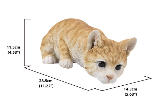 Hi-Line Gift Ltd. Cat Looking Over Ledge Tabby Statue & Reviews | Wayfair