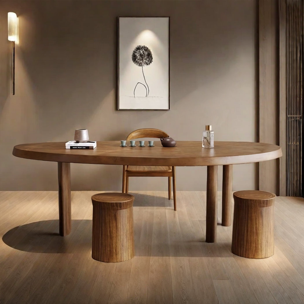 Loon Peak® Simple All Pine Solid Wood Oval Dining Tables. | Wayfair