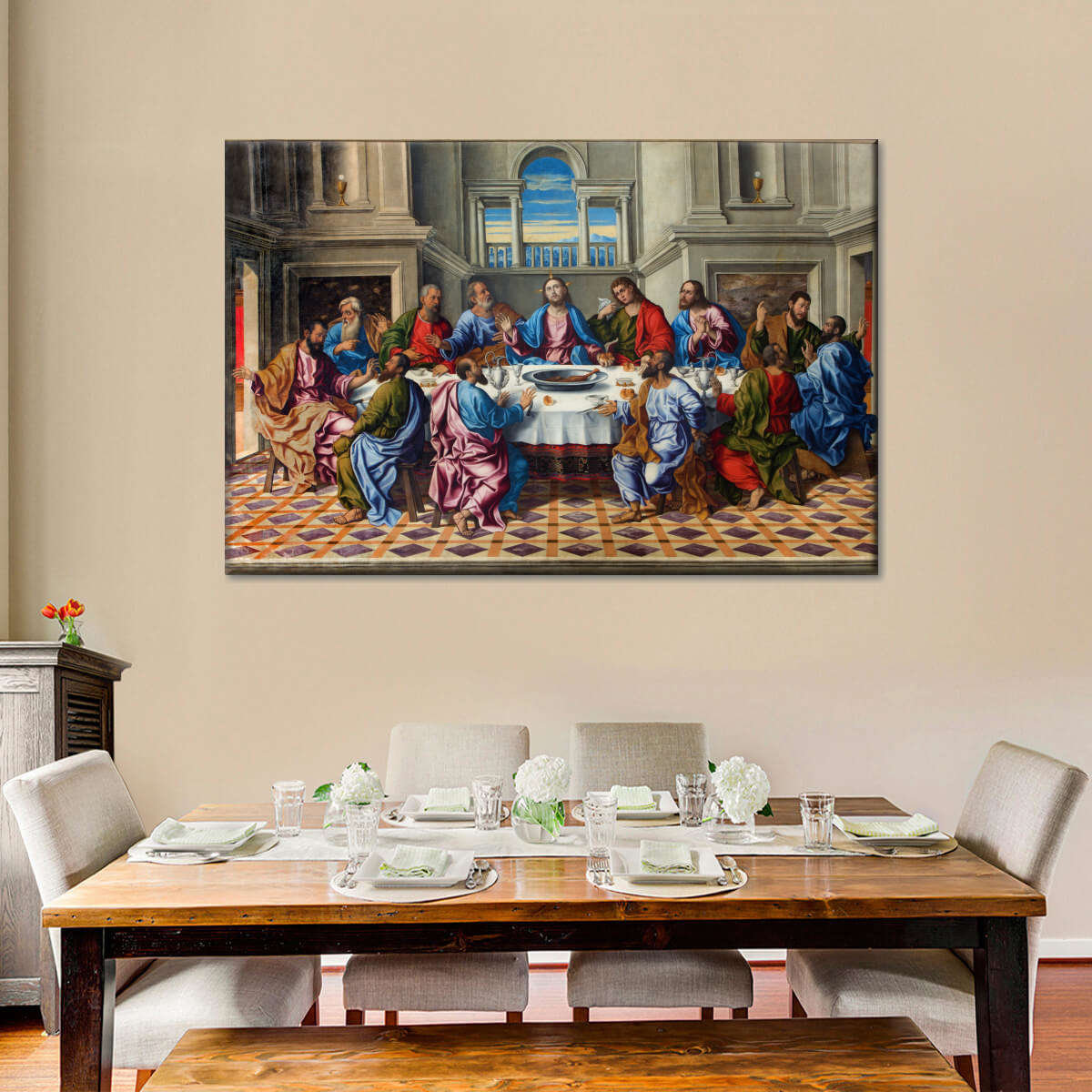 Charlton Home® Last Supper The Final Supper Canvas Print On Canvas ...
