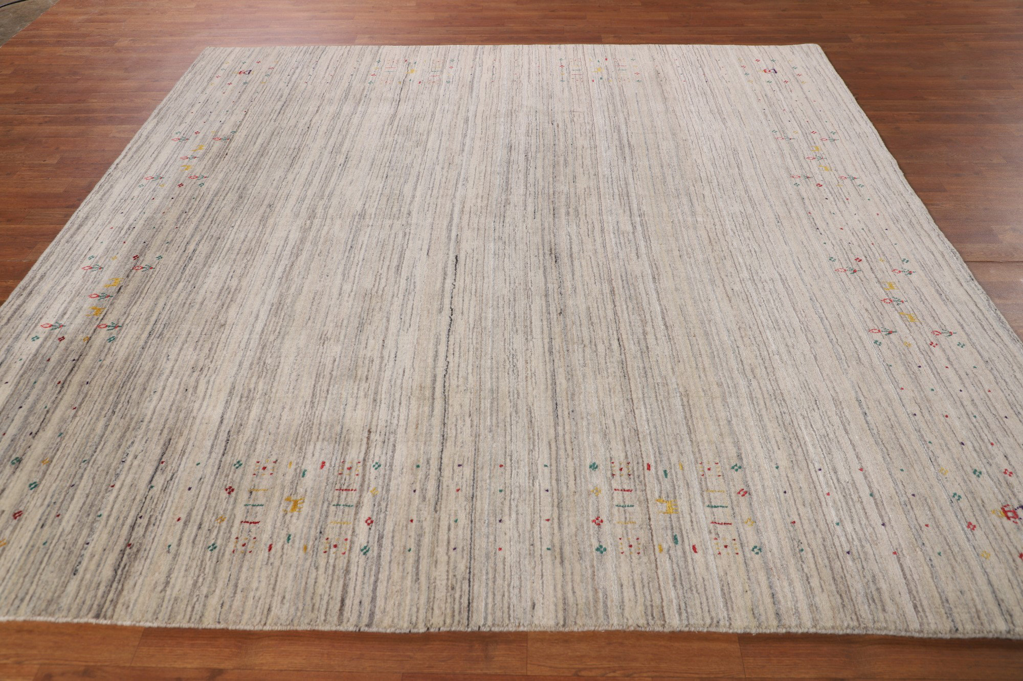 Isabelline Earth Tone Gabbeh Indian Square Rug 8x8 | Wayfair