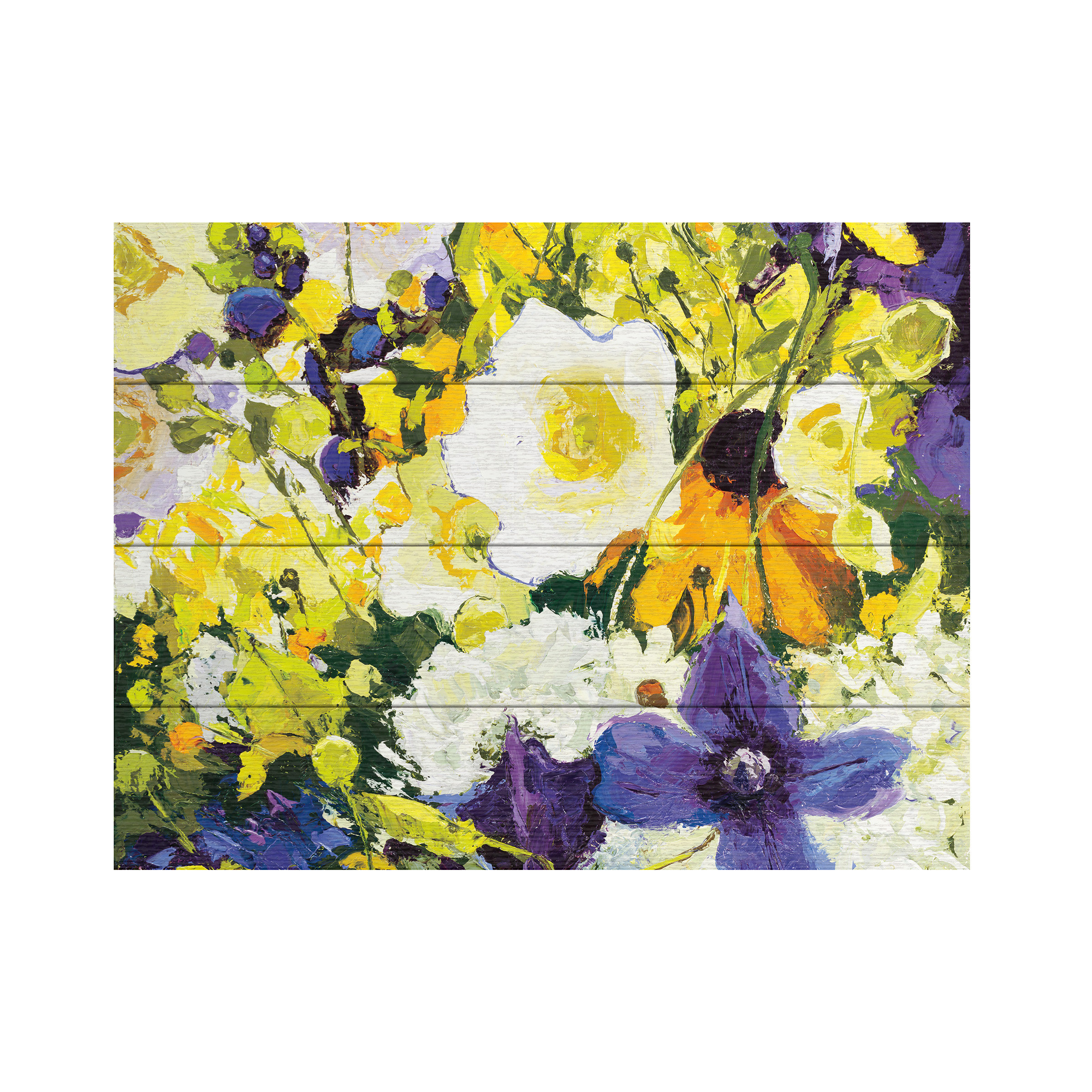 Winston Porter Shirley Novak White Anemones Wood Slat Art | Wayfair