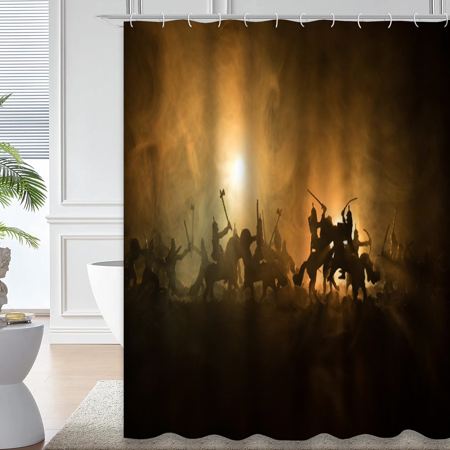 East Urban Home Dark Field Old Waterproof Shower Curtain,Medieval Scene ...