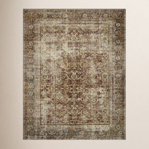 Magnolia Home By Joanna Gaines X Loloi Sinclair Machine Washable Rust ...