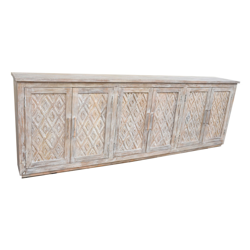 Foundry Select Revena 100" Wide Mango Solid Wood Sideboard & Reviews ...