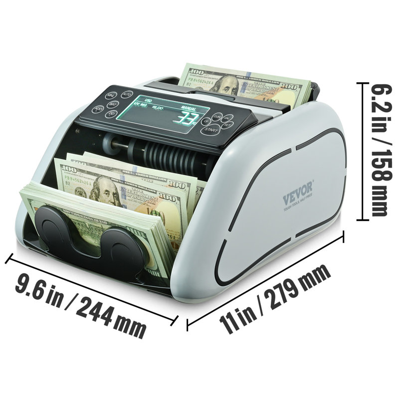 VEVOR Large LCD and External Display Cash Counters | Wayfair