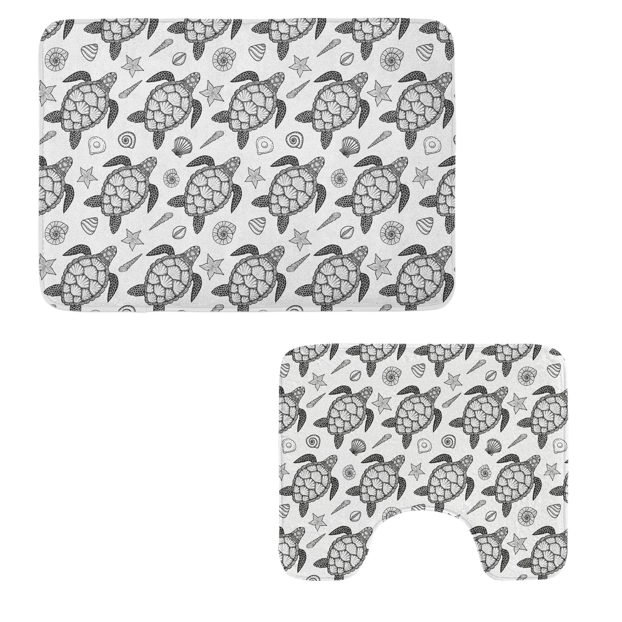 East Urban Home Turtle Bathroom Rug Set 2 Pieces Rectangle & Contour ...