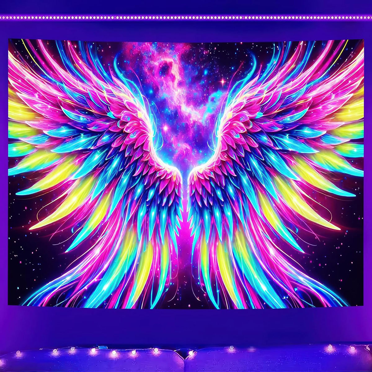 Dakota Fields Blacklight Tapestry Neon Glow Tapestry Uv Reactive ...