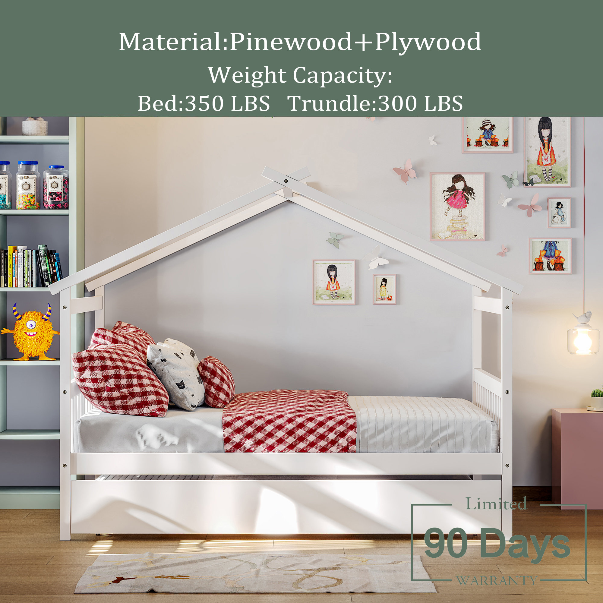 Harper Orchard Besmira Daybed with Trundle | Wayfair