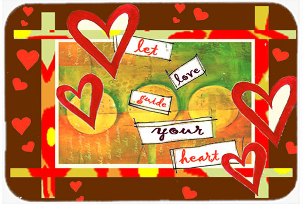 Caroline's Treasures Let Love Guide Your Heart Valentine's Day Glass ...