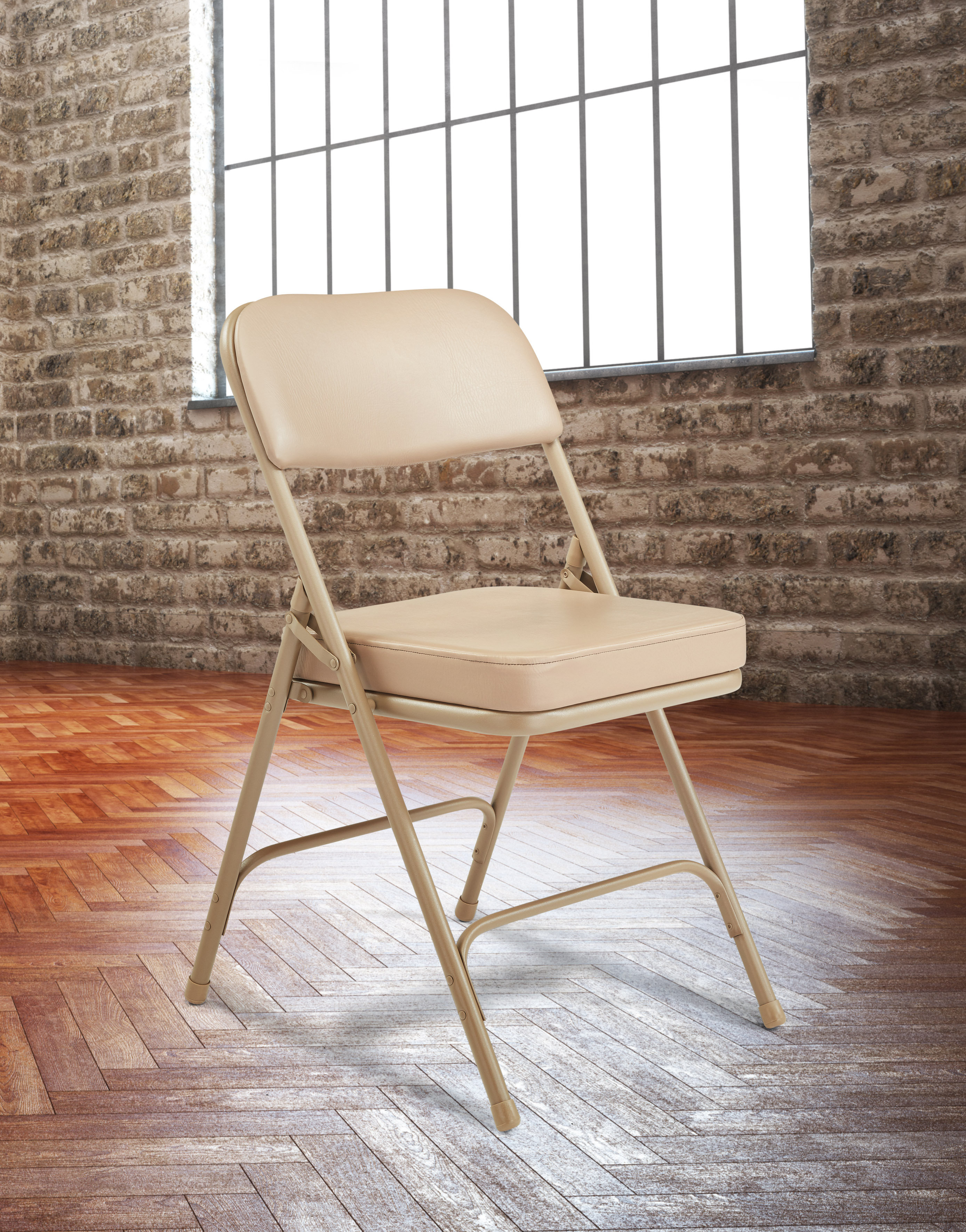 National Public Seating 3200 Series Fabric Padded Folding Chair ...