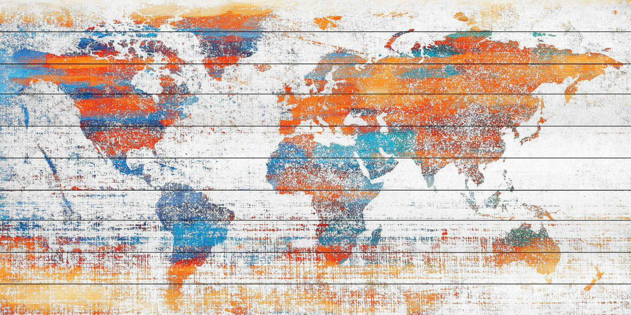 Marmont HIll 'Warm World' Painting Print on White Wood - Wayfair Canada