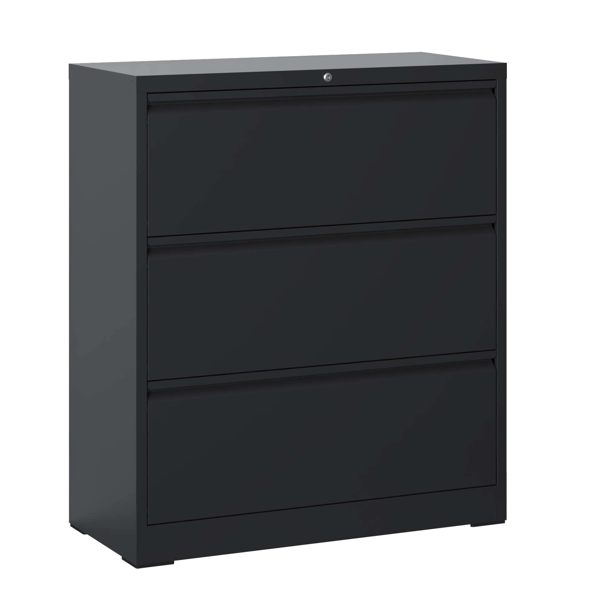 Inbox Zero Modern Style, 3 Drawer, Lateral Metal File Cabinet, Matte ...