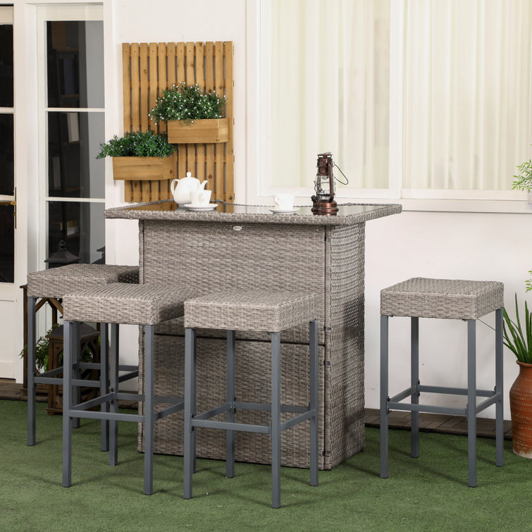 Gracie Oaks Skiba Metal Bar Set & Reviews | Wayfair