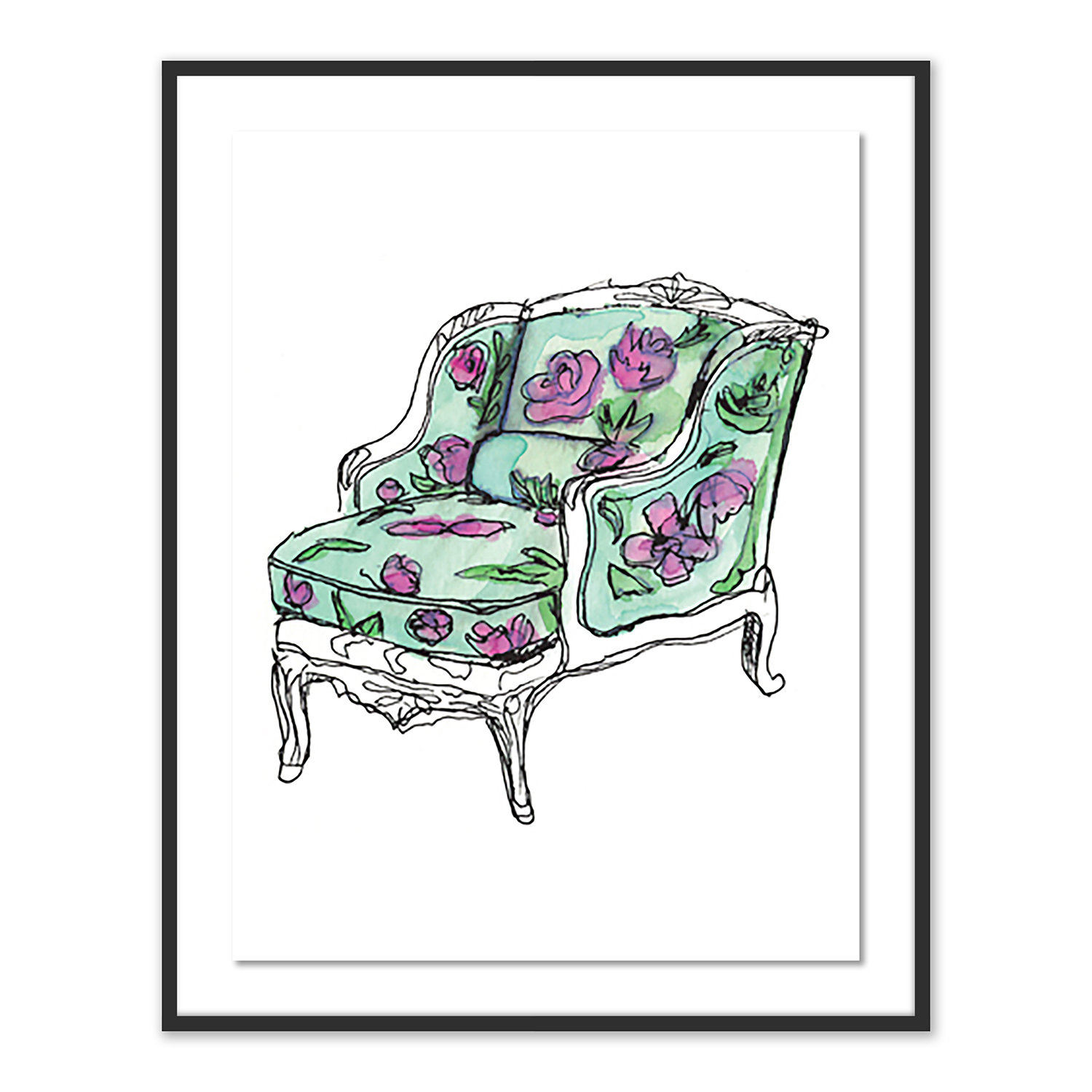 Four Hands Art Studio Chair 6 by Jessie Bearden - Framed Drawing Print ...