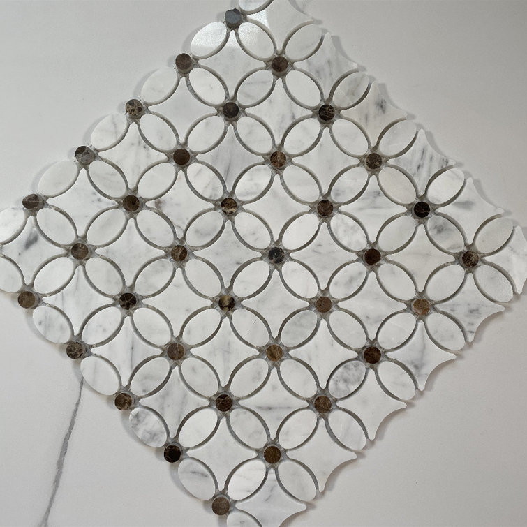 Marble Online 12" x 12" Marble Novelty Mosaic Wall & Floor Tile | Wayfair