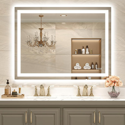 fancy frameless mirror