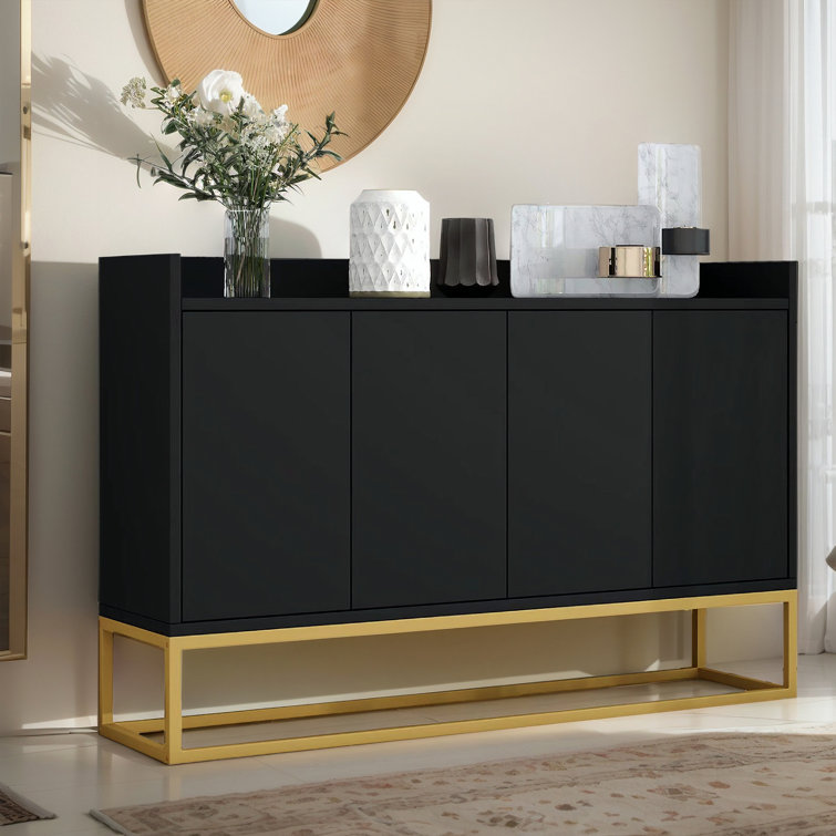 Fairmont Park Modern Minimalist 4-Door Handleless Sideboard,With ...