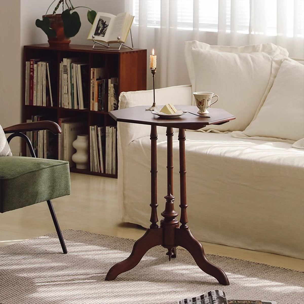 Organix Pattern 20.47" Retro Ash Solid Wood Octagon Coffee Table ...