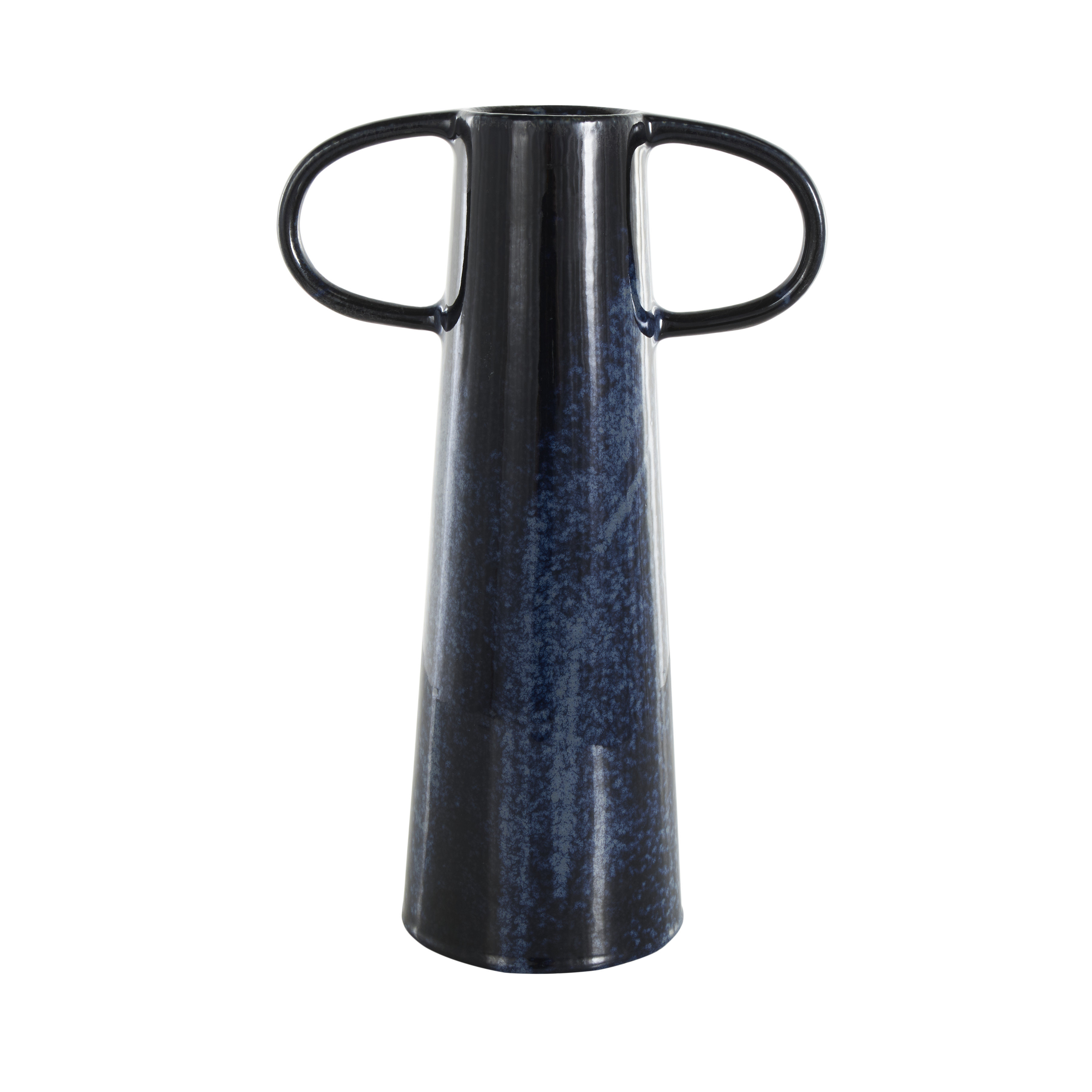 Joss & Main Chaz And Gray Ceramic Textured Cone Vase With Curved ...