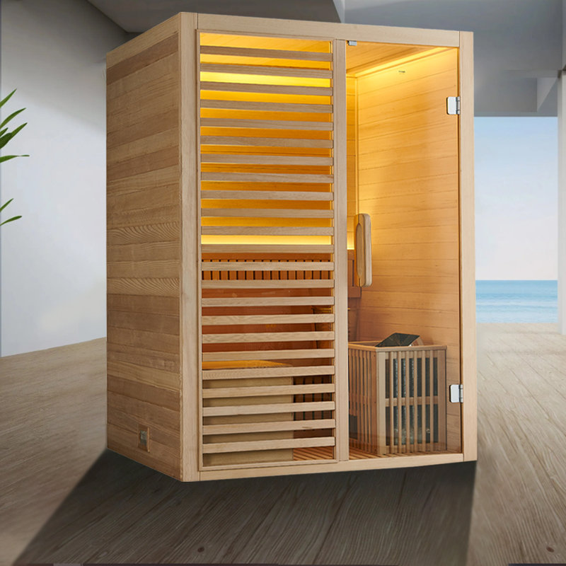 Koi 2 - Person Indoor Traditional Steam Sauna in Hemlock | Wayfair