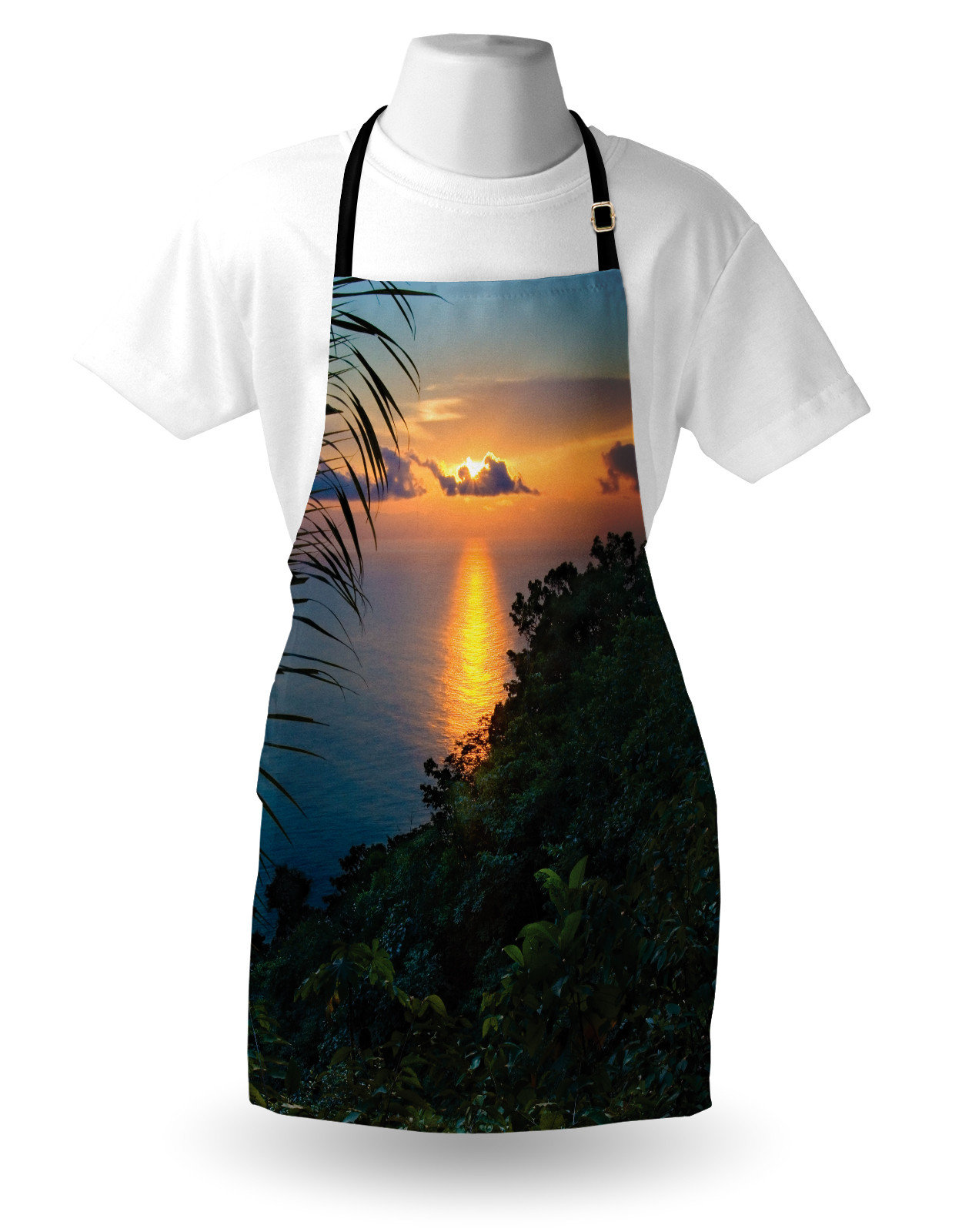 Bungalow Rose Tropic Apron Unisex Sunrise on Ocean Seaside Adult Size ...
