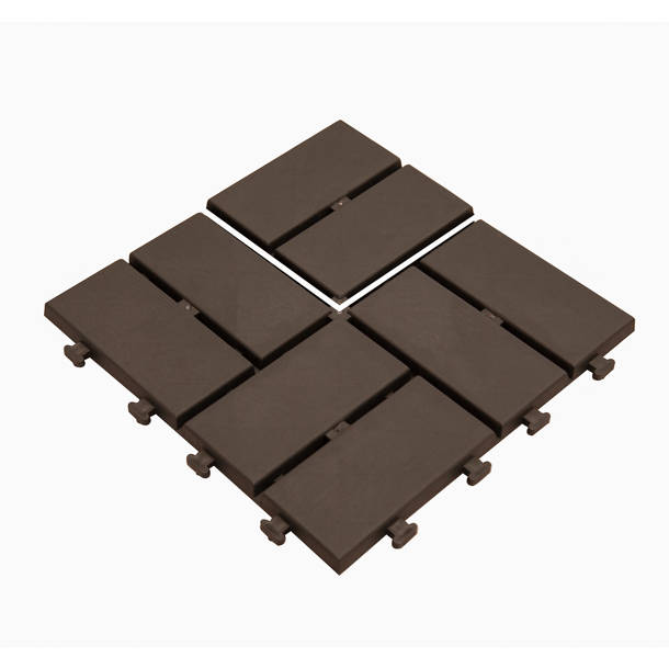 domi outdoor living 12" x 12" Composite Interlocking Deck Tile ...